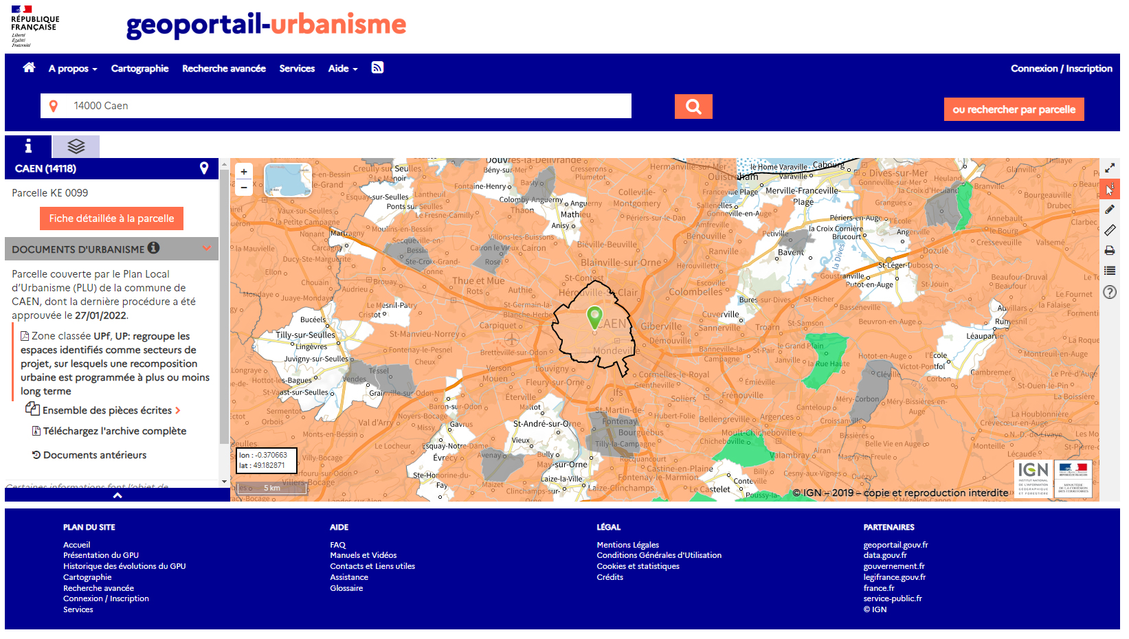 Géoportail de l'urbanisme - Castine en Plaine